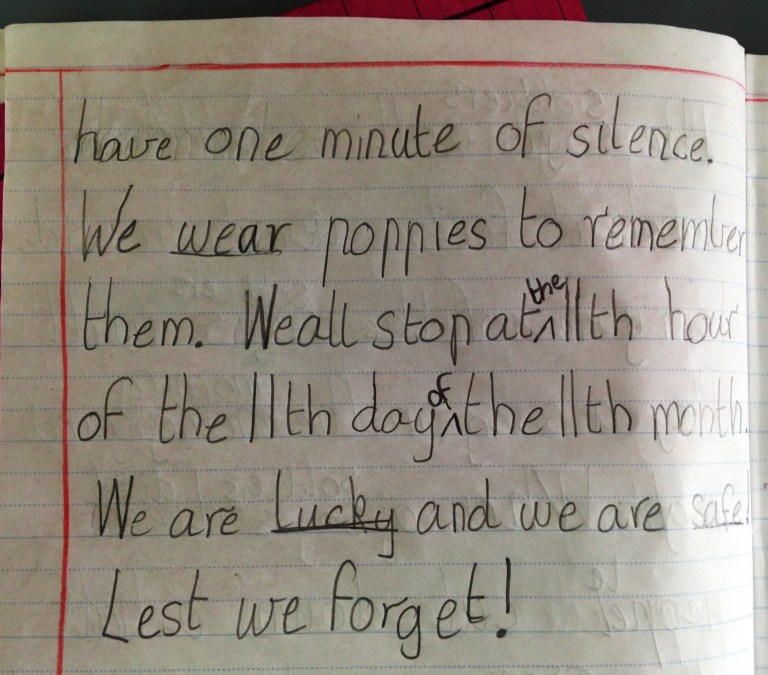 A written response to the Ode from For The Fallen by Laurence Binyon: 6 ...