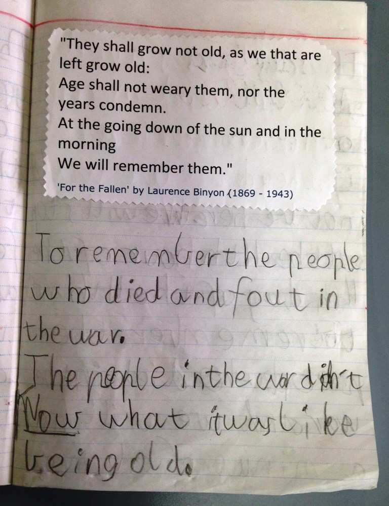 A written response to the Ode from For The Fallen by Laurence Binyon: 6 ...