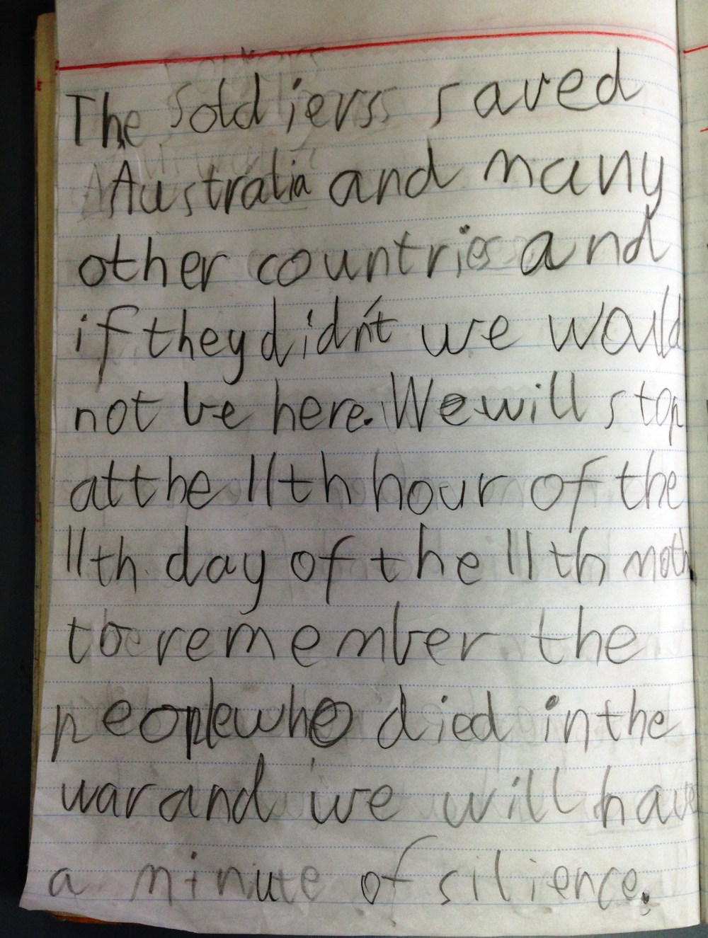 A written response to the Ode from For The Fallen by Laurence Binyon: 6 ...